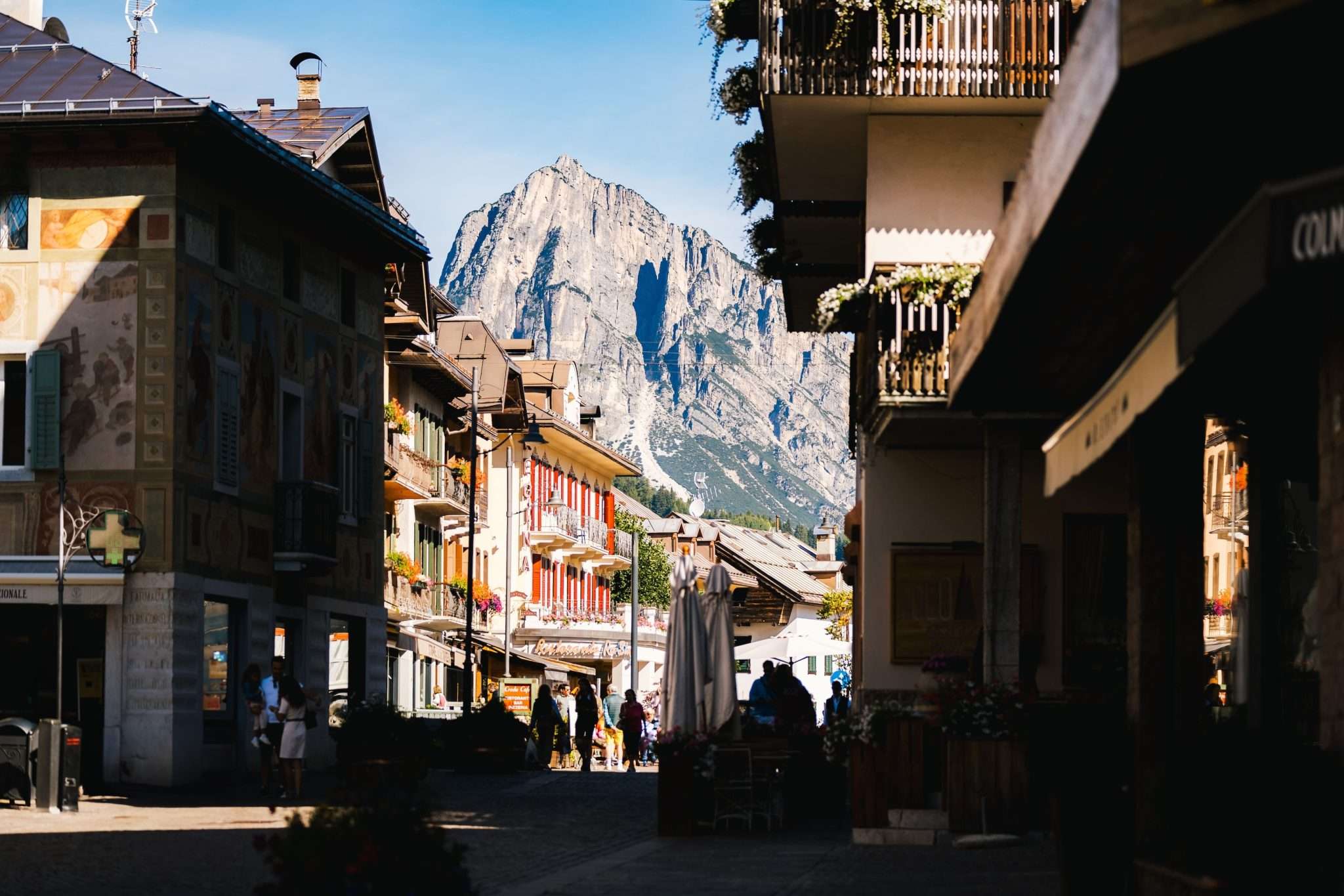 Map of Cortina town center - Cortina d'Ampezzo